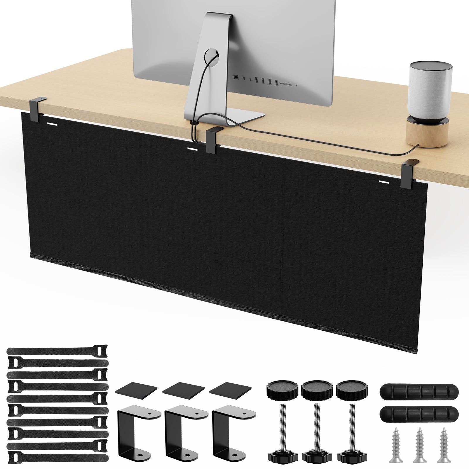 ERGO COLLECT Under Desk Privacy Panel With Cable Management – ERGO ...